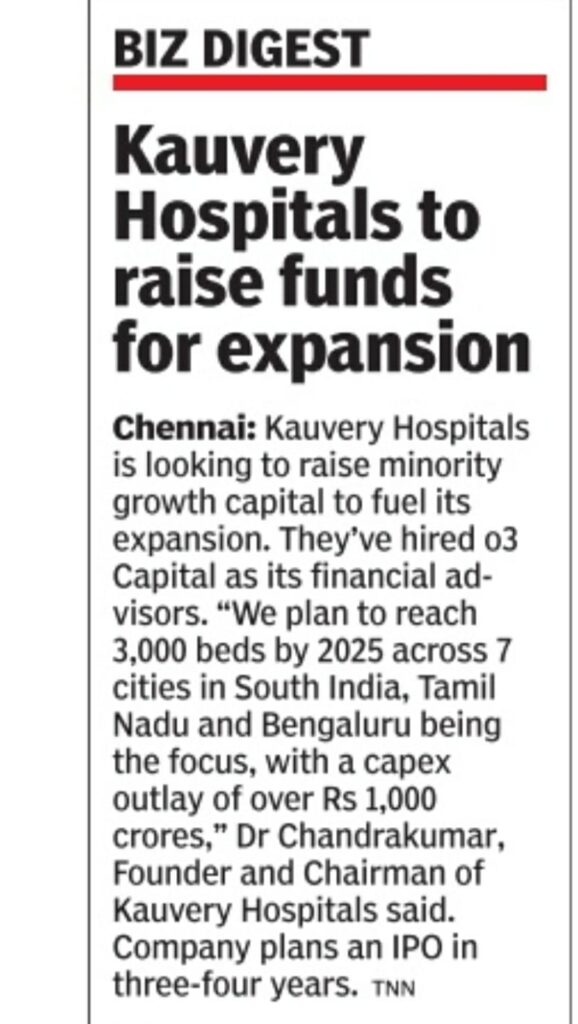 Kauvery Hospital 3000 Beds Expansion Update | South India